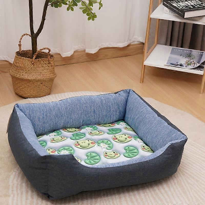 S Size Cartoon PVC Coated Cloth+Gel Pet Nest Cushion Dog Cat Summer ...