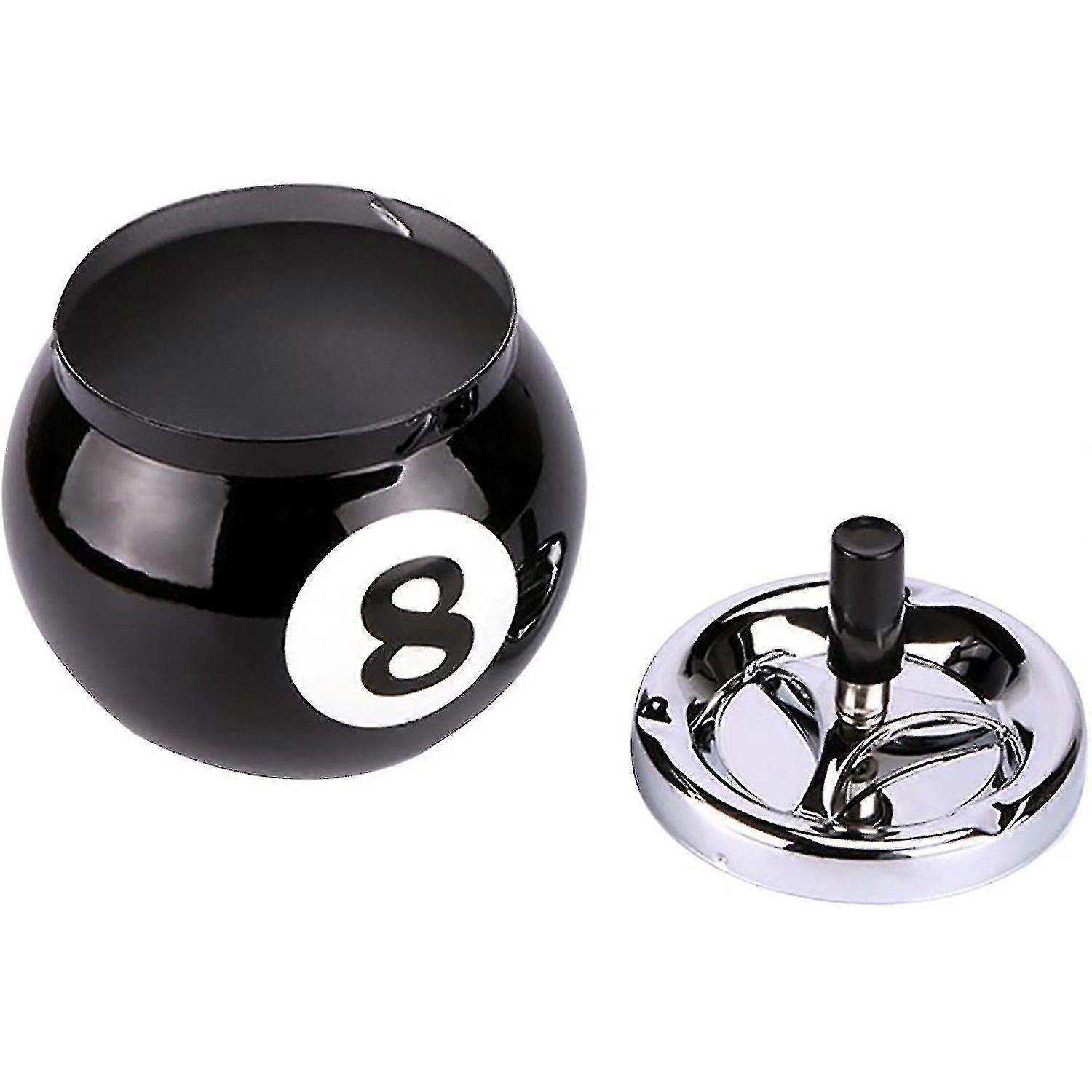 Billiard Ball Ashtray Metal With Number 8 For Indoor And Outdoor Use ...
