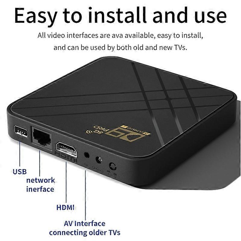 D9 PRO 2.4G/5G WiFi Set Top Box 4K HD Android TV Box 8GB+128GB | Fruugo UK