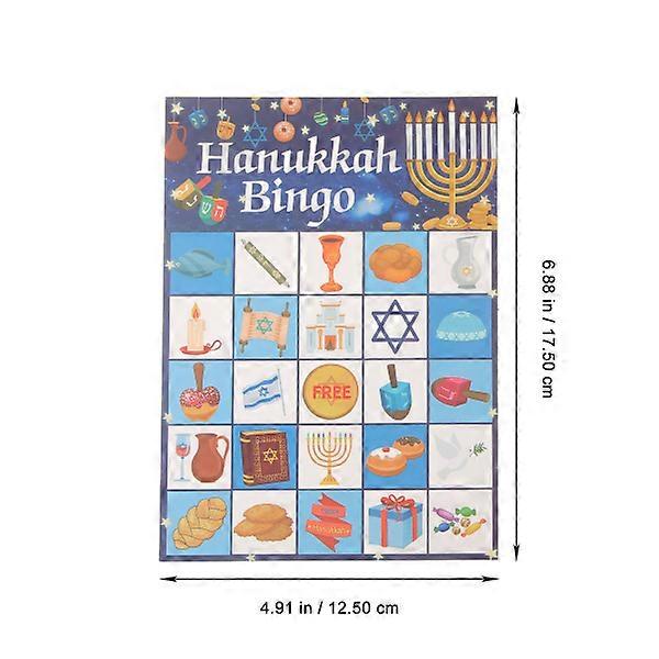 1 Set of Hanukkah Bingo Game Supply Menorah Bingo Game Card Chanukah ...