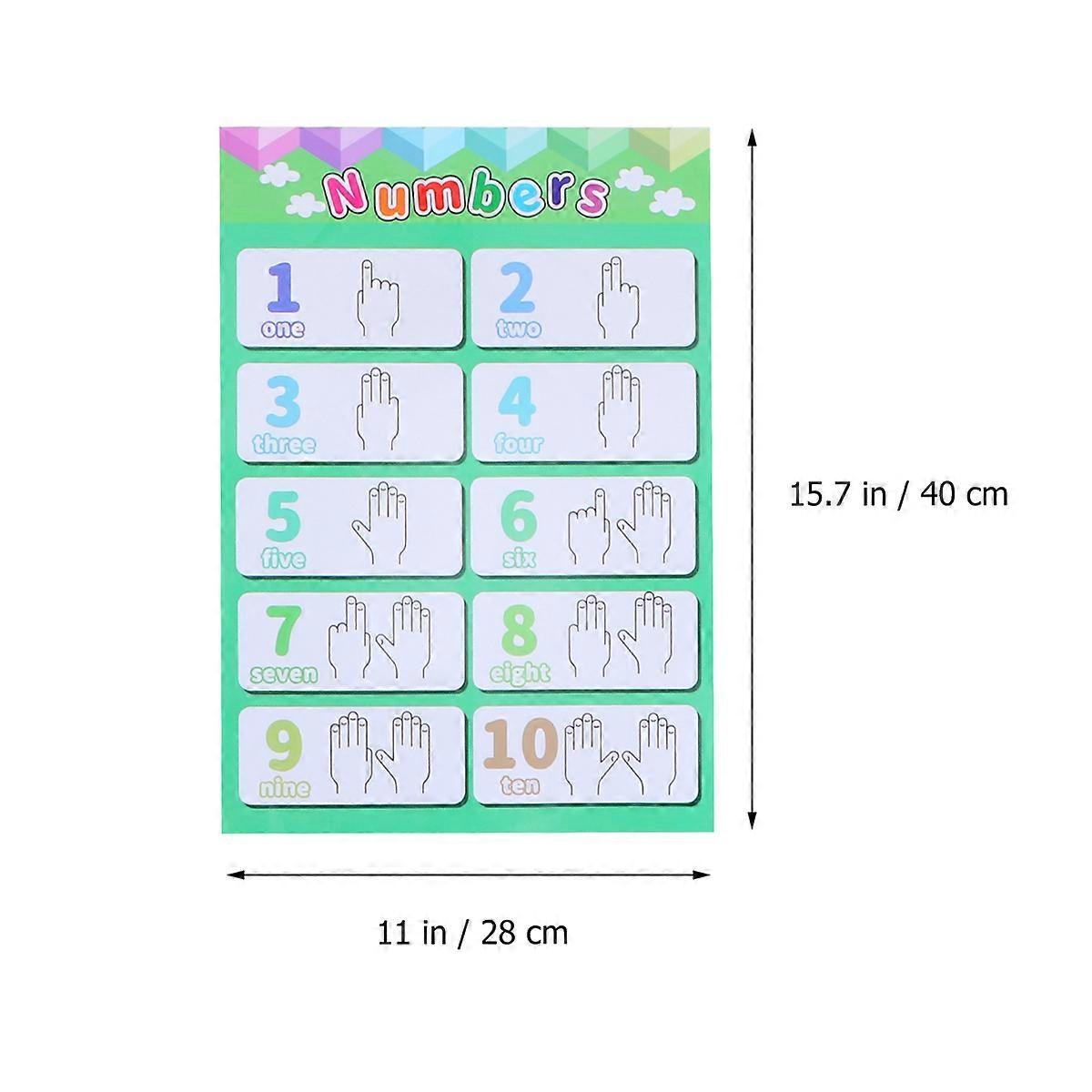 6PCS 28x40cm Early Educational Preschool Posters Charts Alphabet ...
