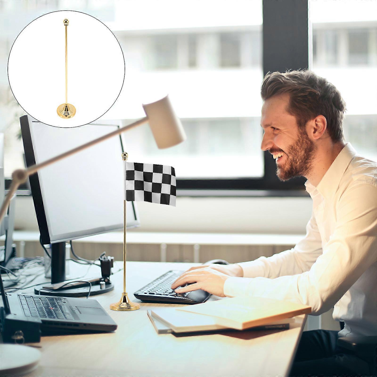 Metal American Flag Wear-resistant Flag Pole Desktop Flag Stand Garden ...