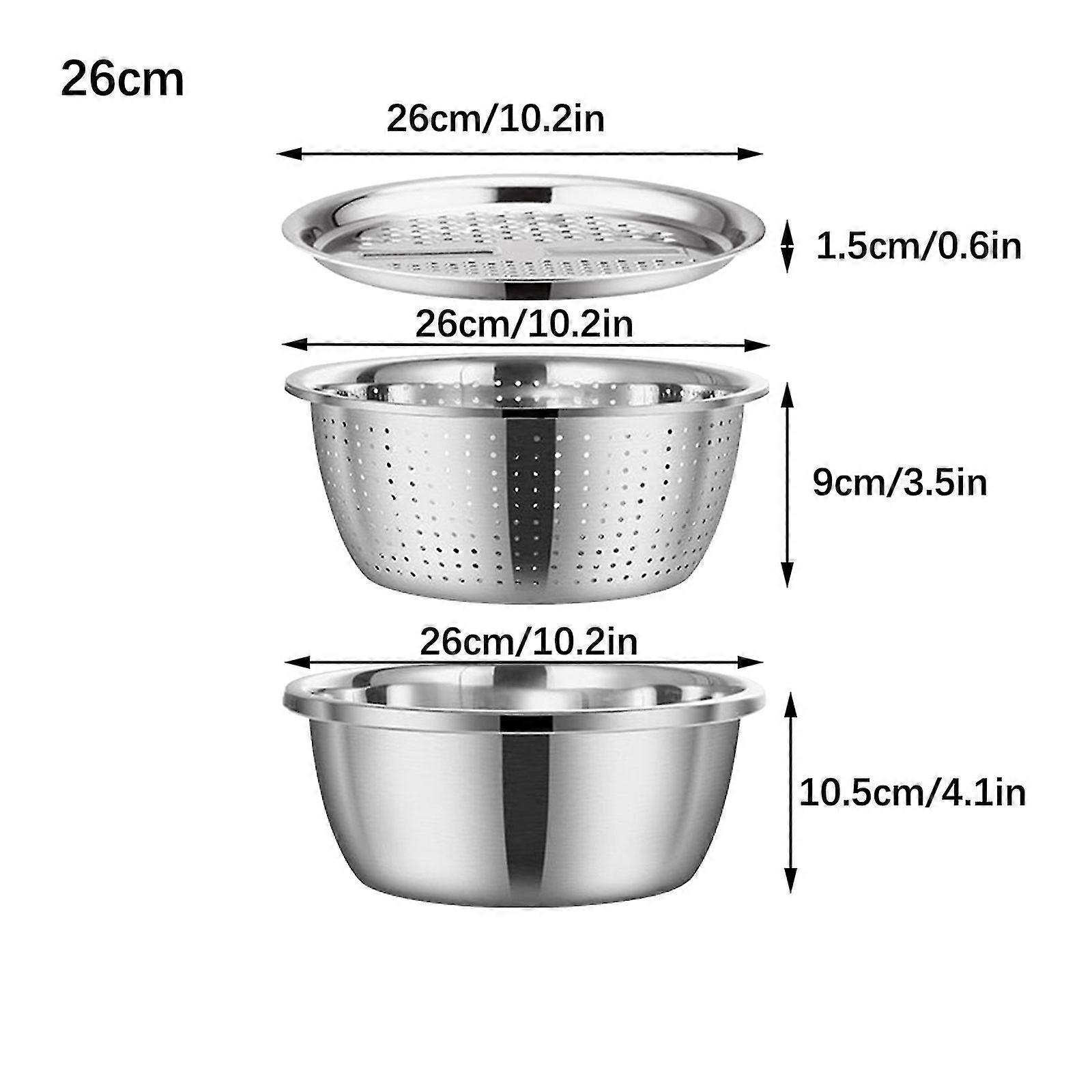 Xh Multifunctional Stainless Steel Basin 2024 New Colander Strainer Set ...