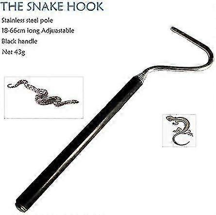 2pcs Stainless Steel Extensible Snake Hook Retractable Reptile Hook For Catching Handling Small ...