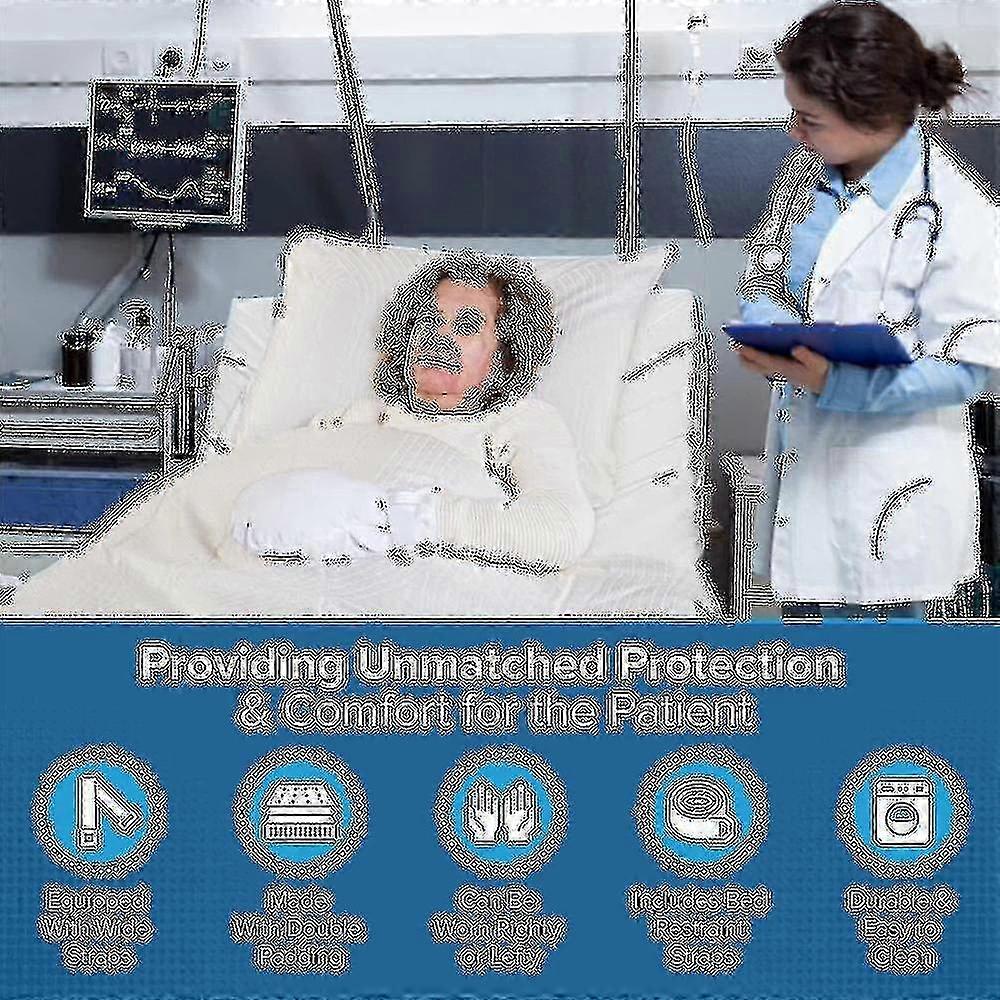 Medical Double Security Mitts - One Size Fits All Hand Restraint Gloves ...