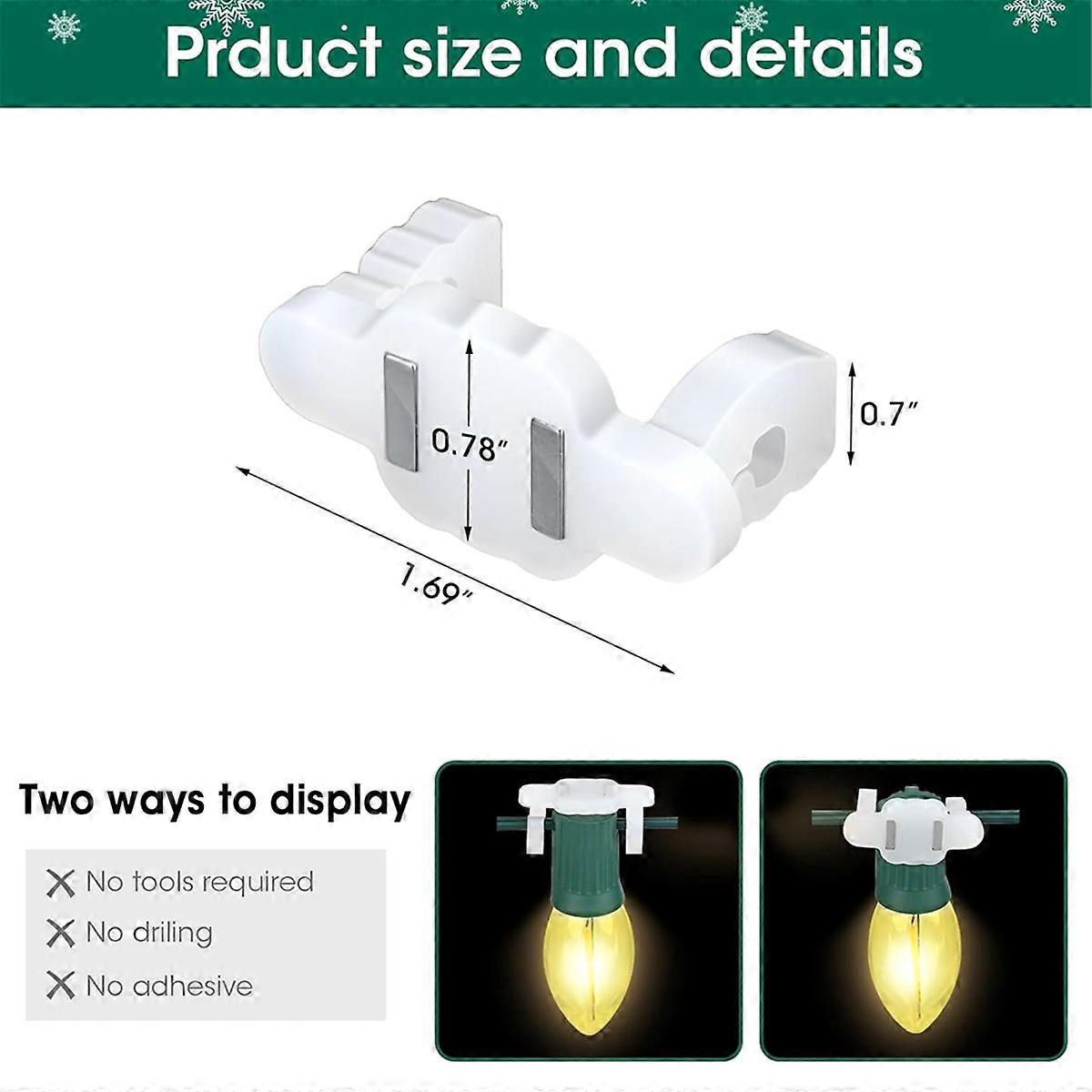 20Pack Strong Magnetic Christmas Light Clips Roof for C9 Socket, Roof ...