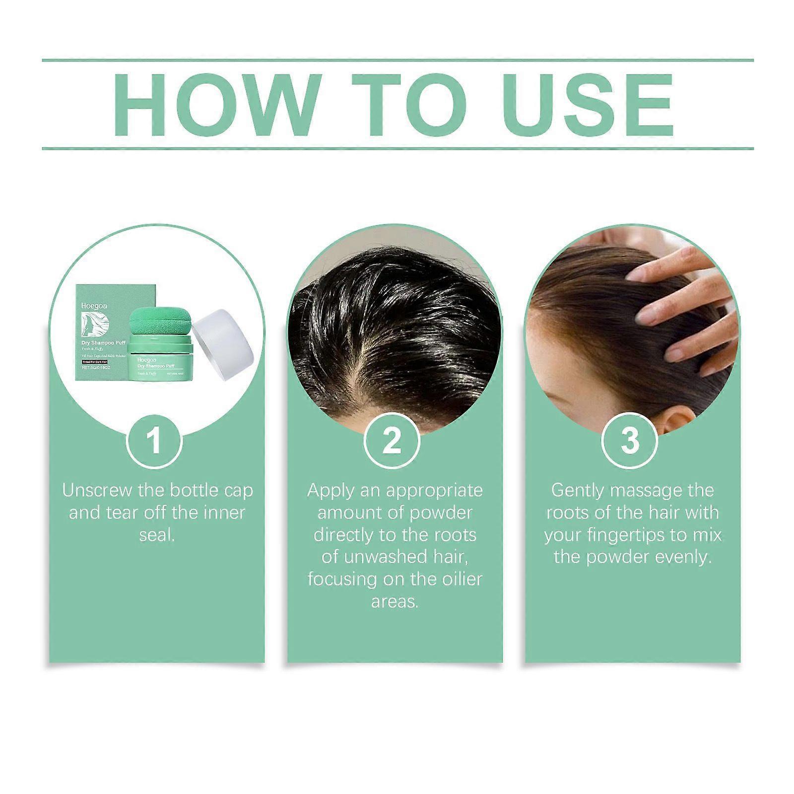 5g Dry Shampoo Puff, Mattifying Dry Shampoo Powder, Fresh & Fluffy ...