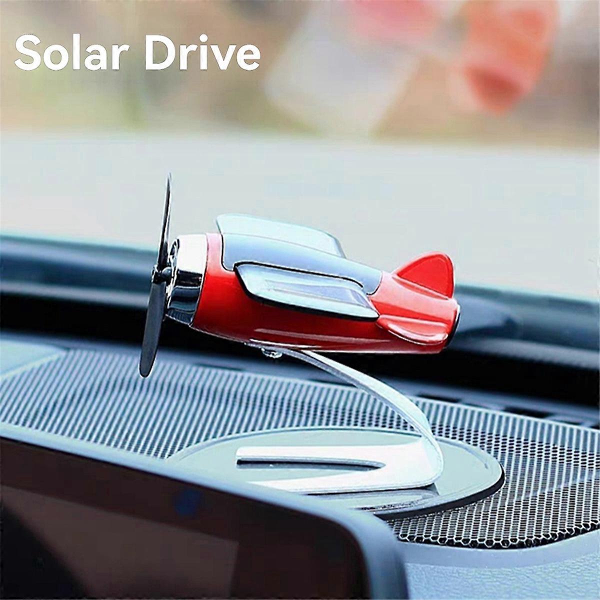 Solar Powered Rotating Airplane Decorative Ornaments Air Purifier ...
