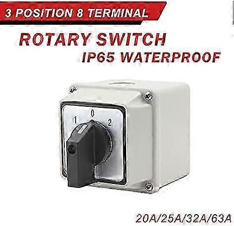 Changeover Switch 3 Position 8 Screw Terminals Rotate Cam Changeover ...