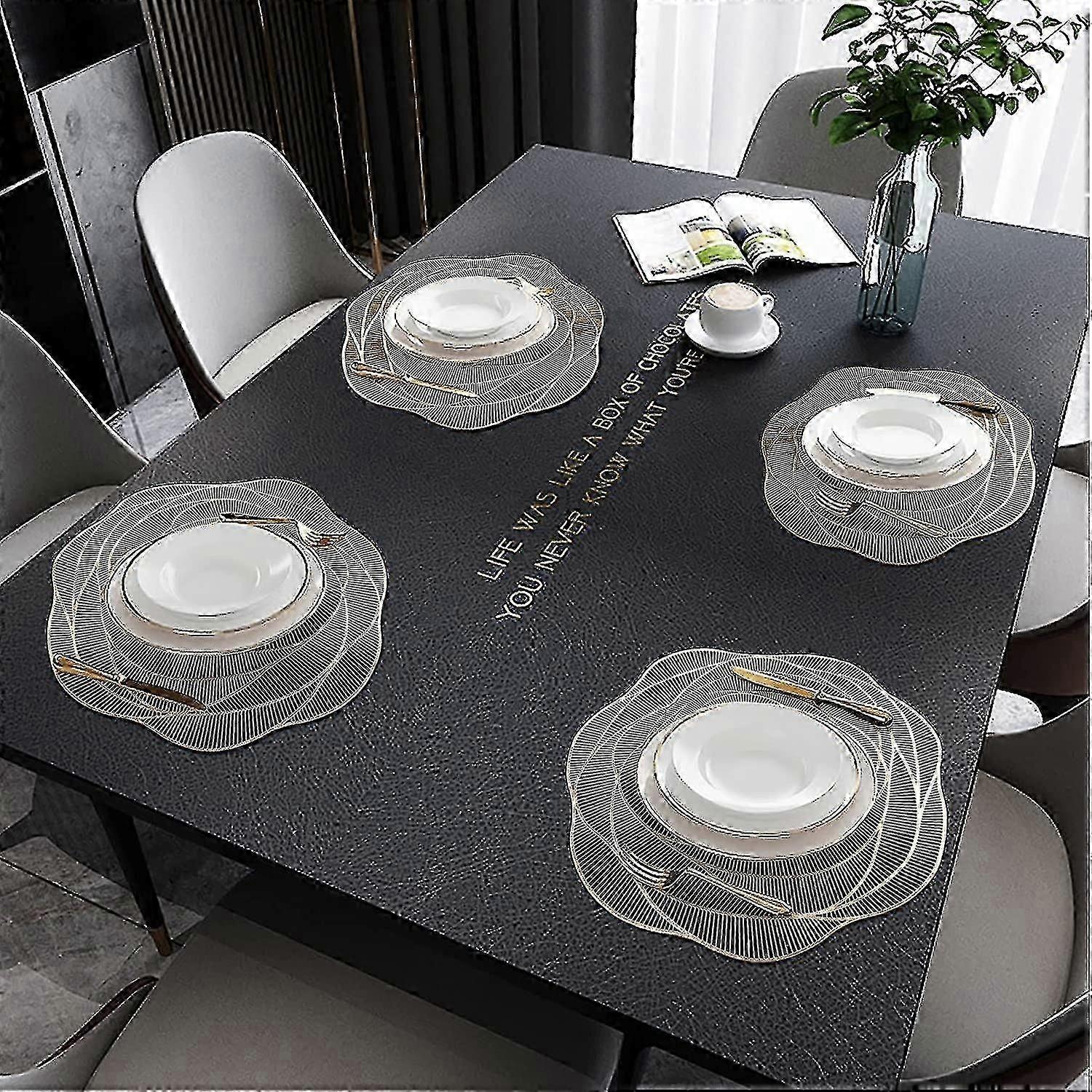 Set Of 6 Washable Pvc Placemats Non-slip Wear-resistant Heat-resistant ...