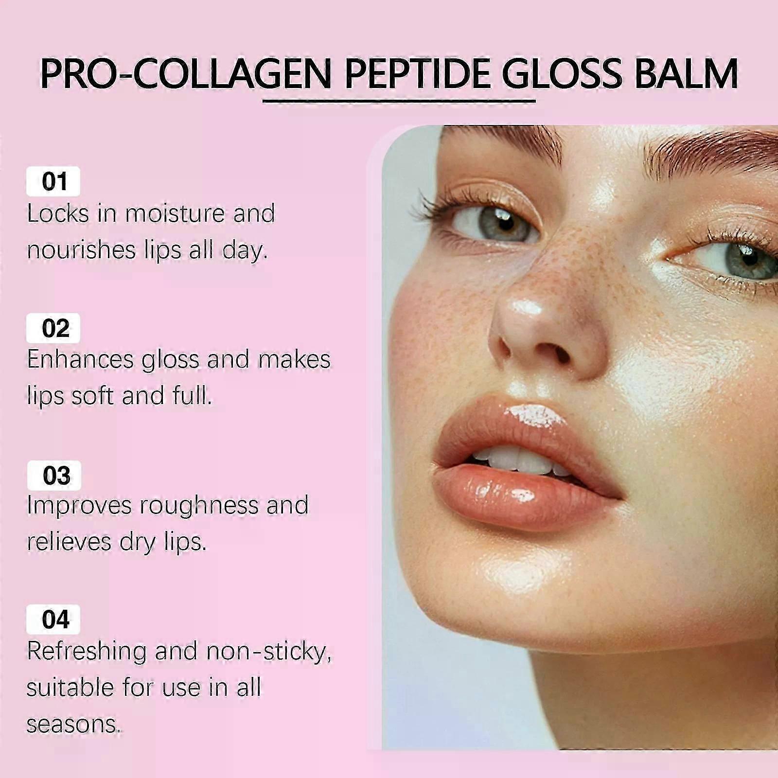 Pro-Collagen Peptide Lip Gloss Balm, Plumping and Hydrating Lip ...