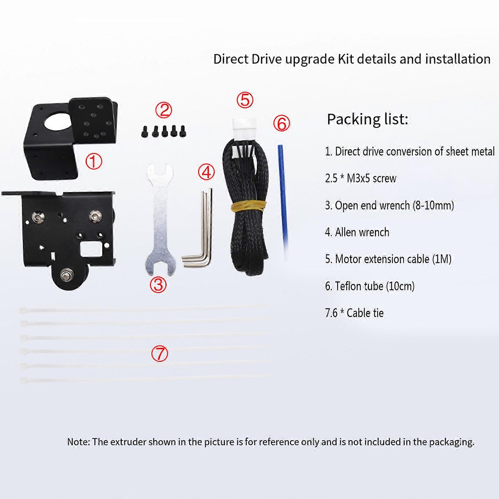 3D Printer Accessory Extruder Back Support Metal Plate With Pulley ...