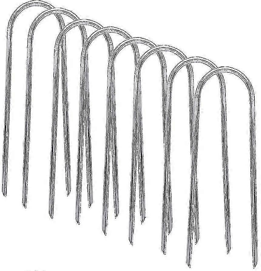 Trampoline Stakes Heavy Duty Tent Pegs, Galvanised U Anchors, 8pcs ...