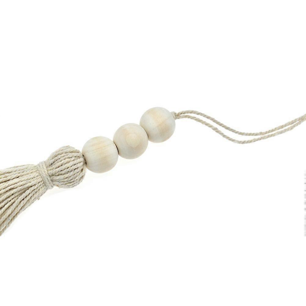 Tassel Beads Ornaments 6Pcs Yellow Wooden Handmade Tassels for ...