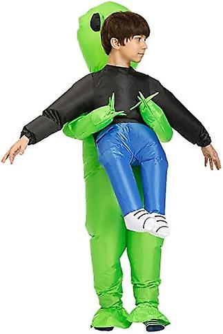 Inflatable Alien Costume Party Fancy Dress Cosplay Outfit Green Alien ...