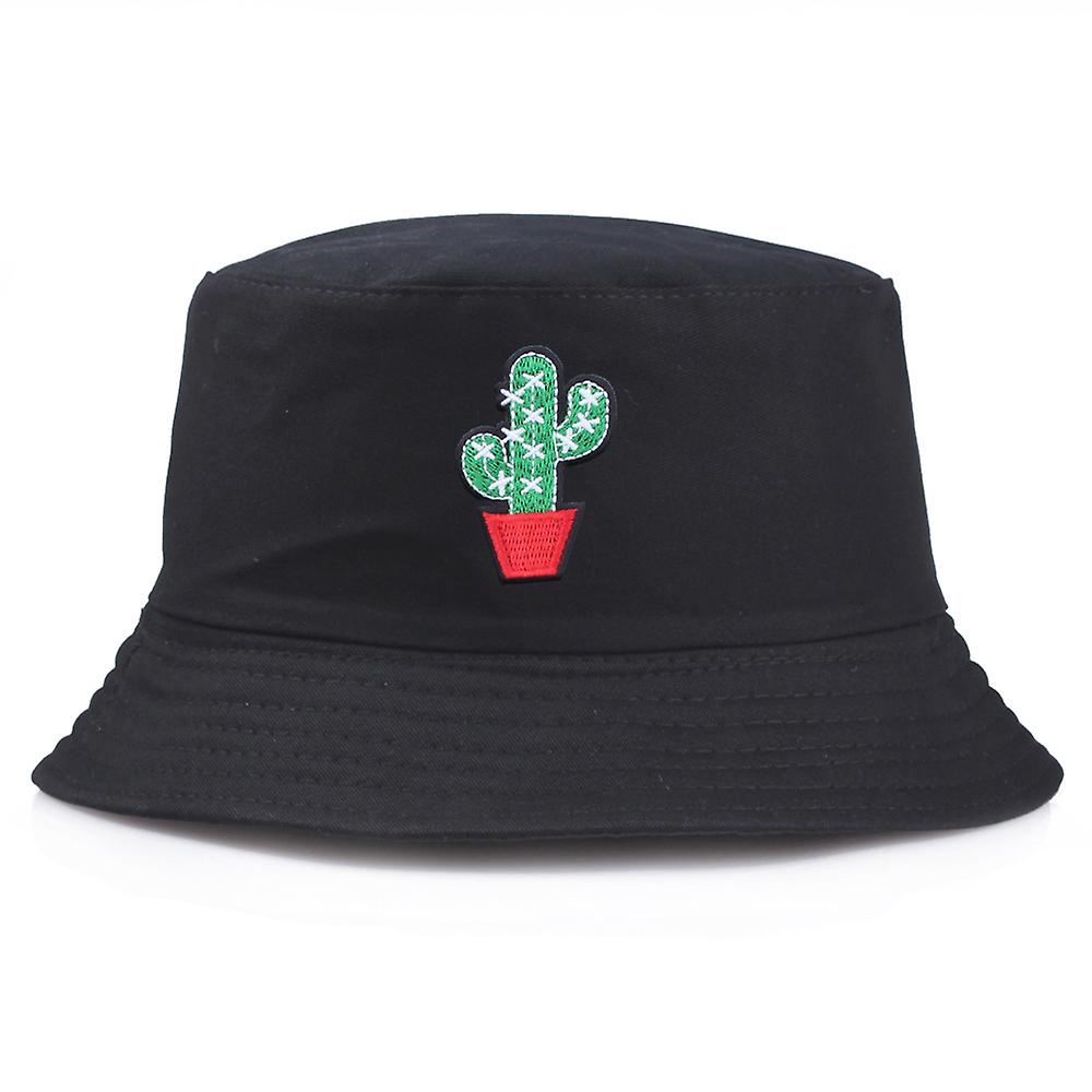 Women's Cactus Embroidery Bucket Hats For Men Bob Outdoor Streetwear P ...