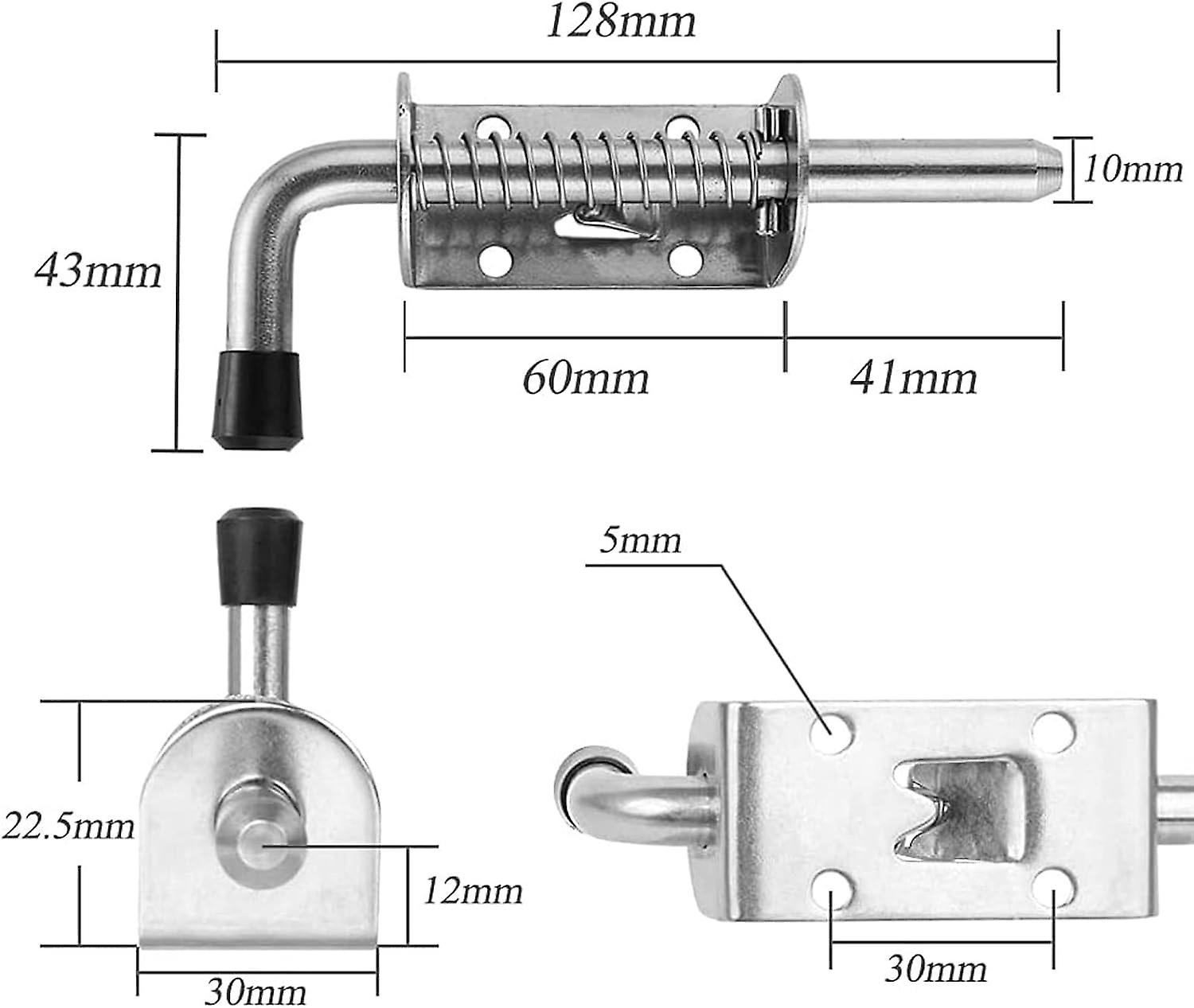 pcs Spring Latch, Garage Door Latch, Stainless Steel Spring Latch ...