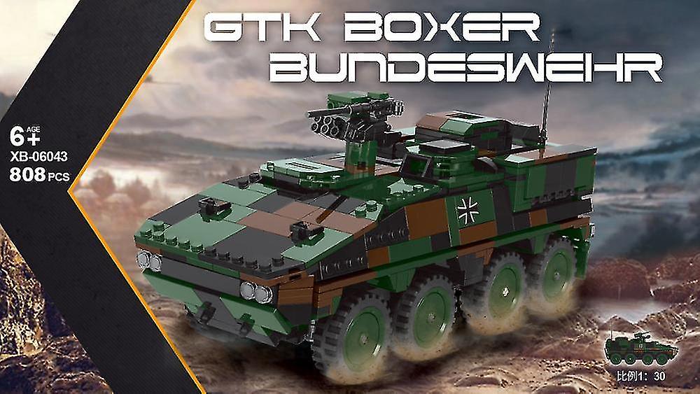 Världskrigsmilitär 1:30 skala pansarbil Moc Batisbricks Block Ww2 Army ...