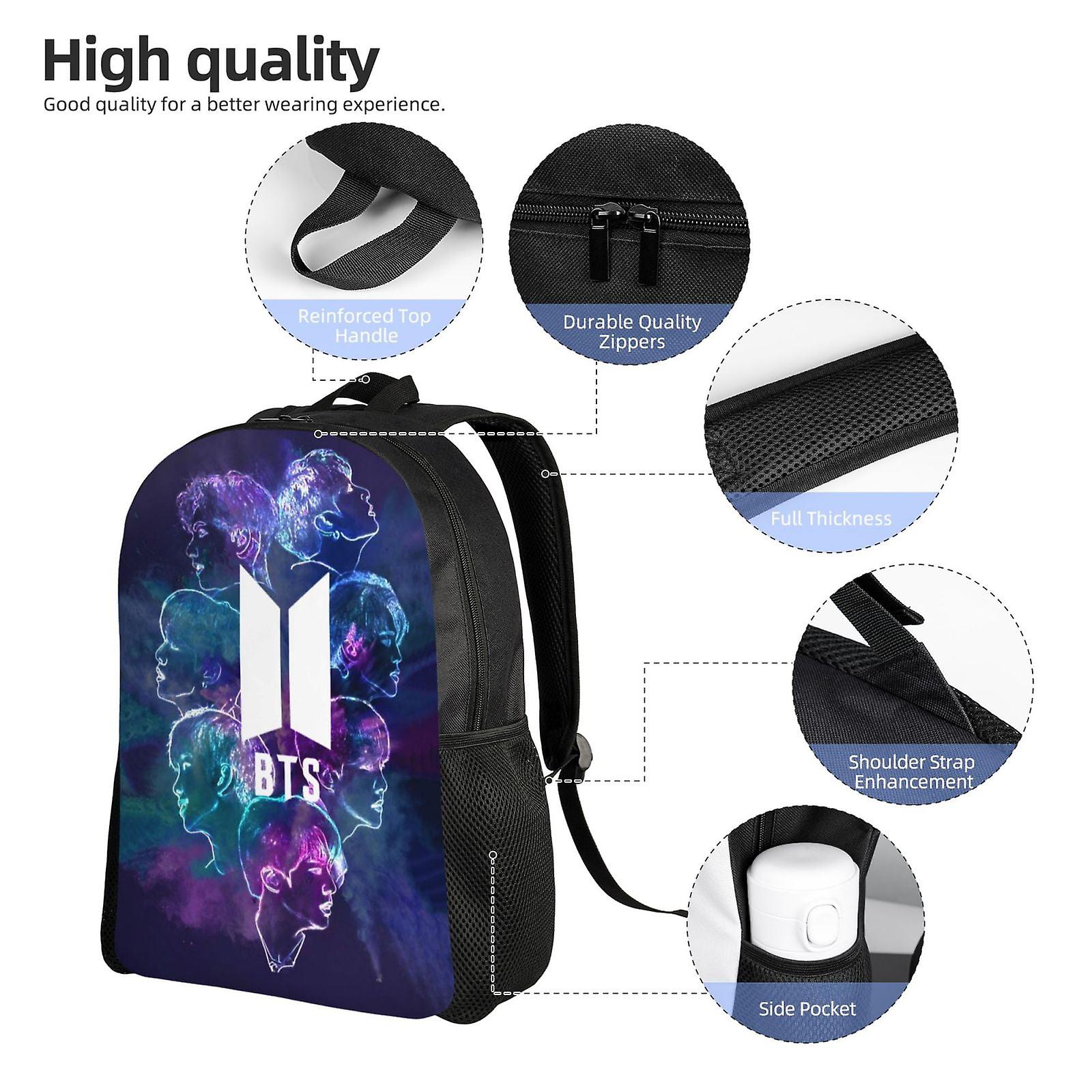 Kids K-Pop BTS Backpack 3D Print Cartoon Anime Backpacks Teenagers ...