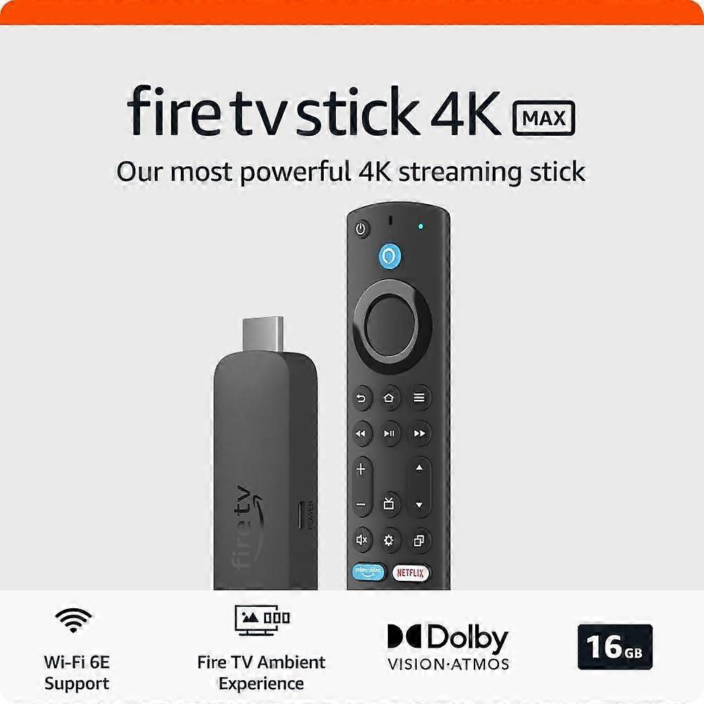 Official Amazon Fire TV Stick 4K Max Wi-Fi 6E with Alexa Voice Remote ...