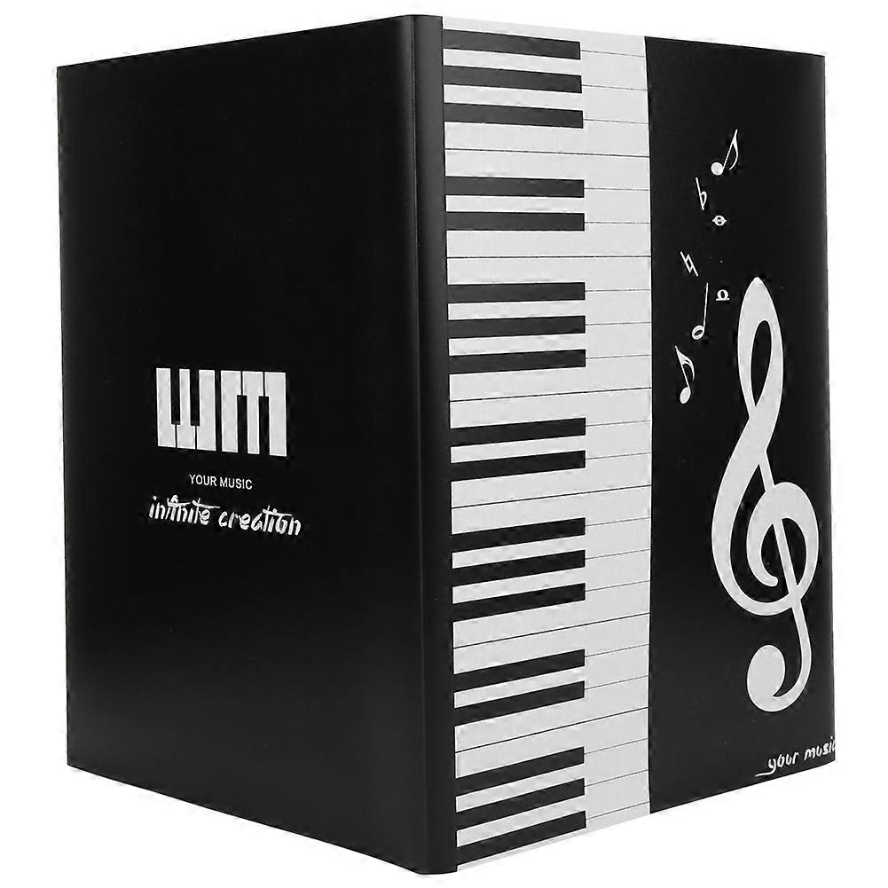 Music Score Folder A4 Sized 4 Pages Music Themed Piano Score Folder for ...