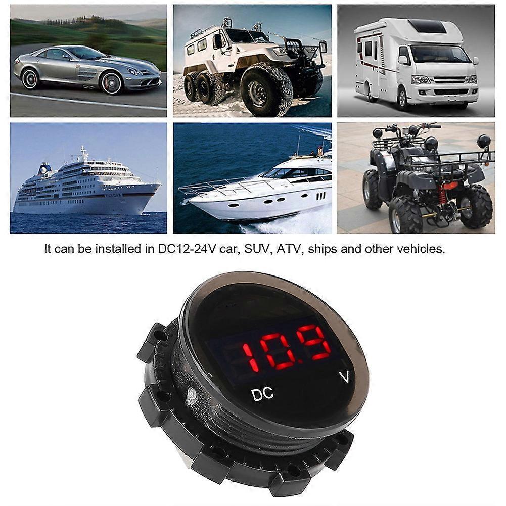 Modified Motorcycle Voltmeter LED Digital Display Voltage Volt Gauge ...