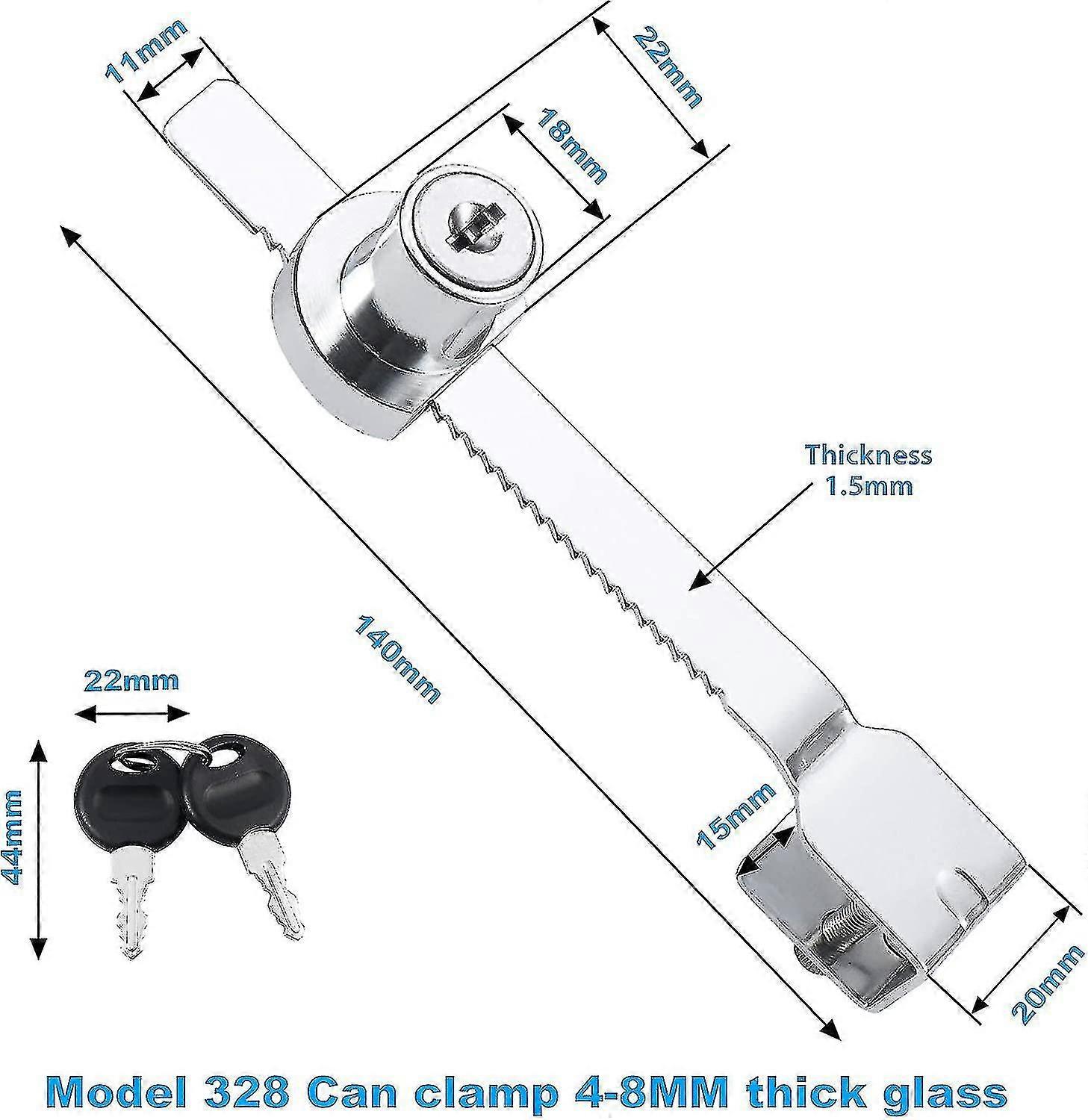 4 Pcs Sliding Glass Door Ratchet Lock , Glass Door Lock , Cabinet ...