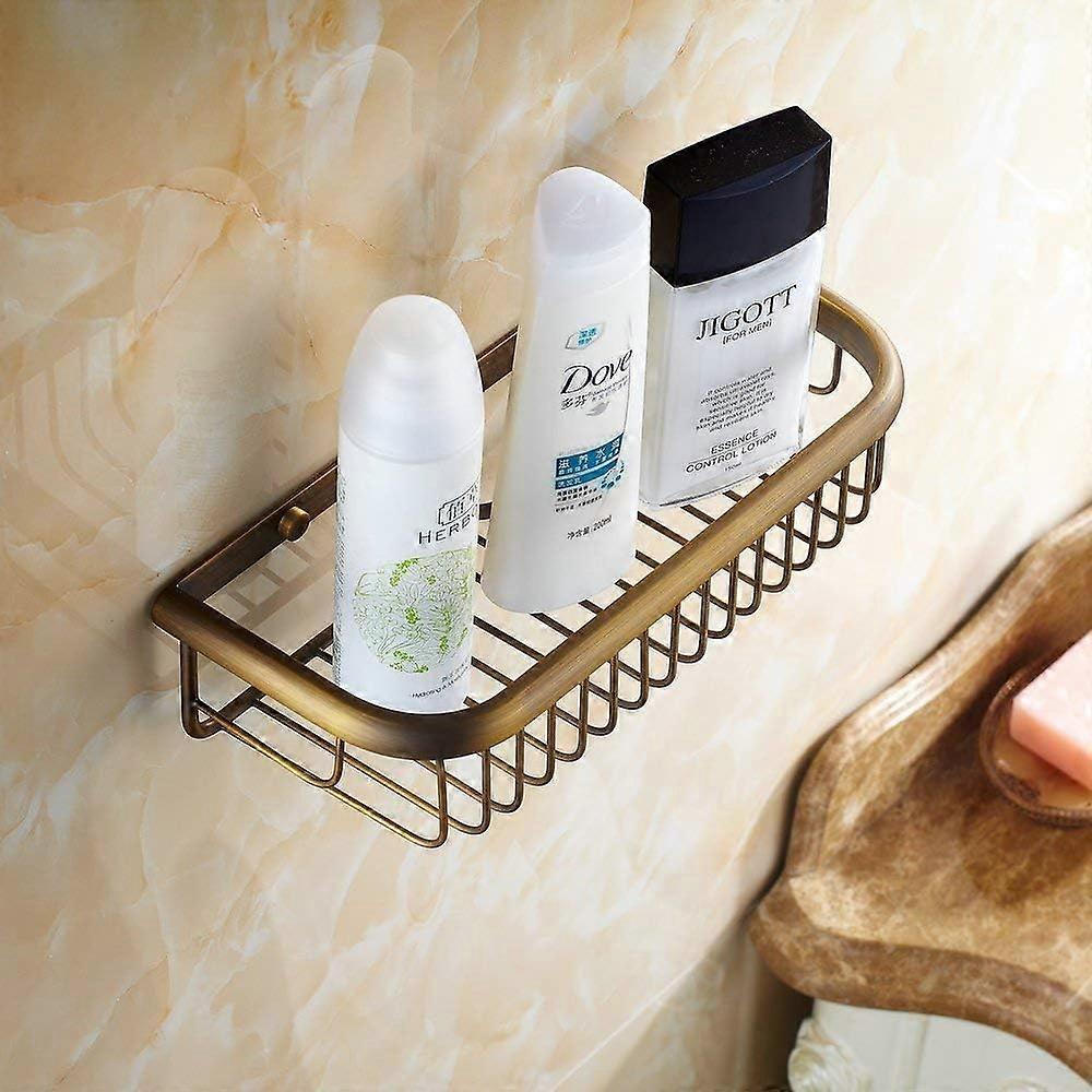Bathroom Shower Shelf Basket 30 Brass Shower Organizer Antique Brass ...