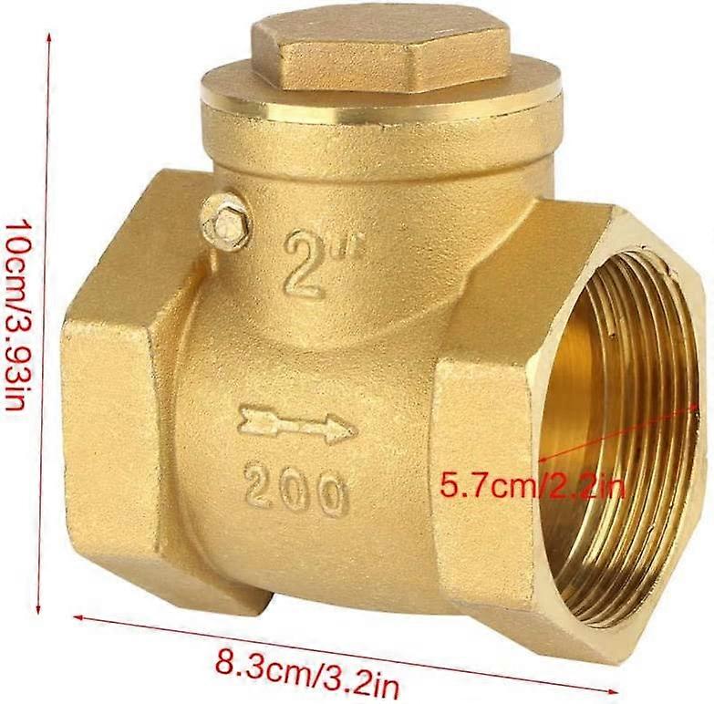 DN50 One Way Check Valve 232PSI Female Thread Brass Swing Check Valve ...