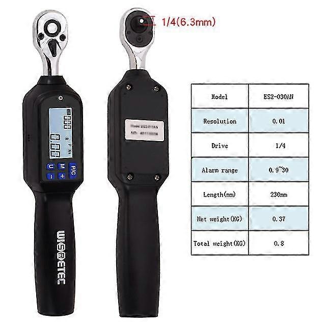handheld digital torque wrench large screen with backlight sound led ...