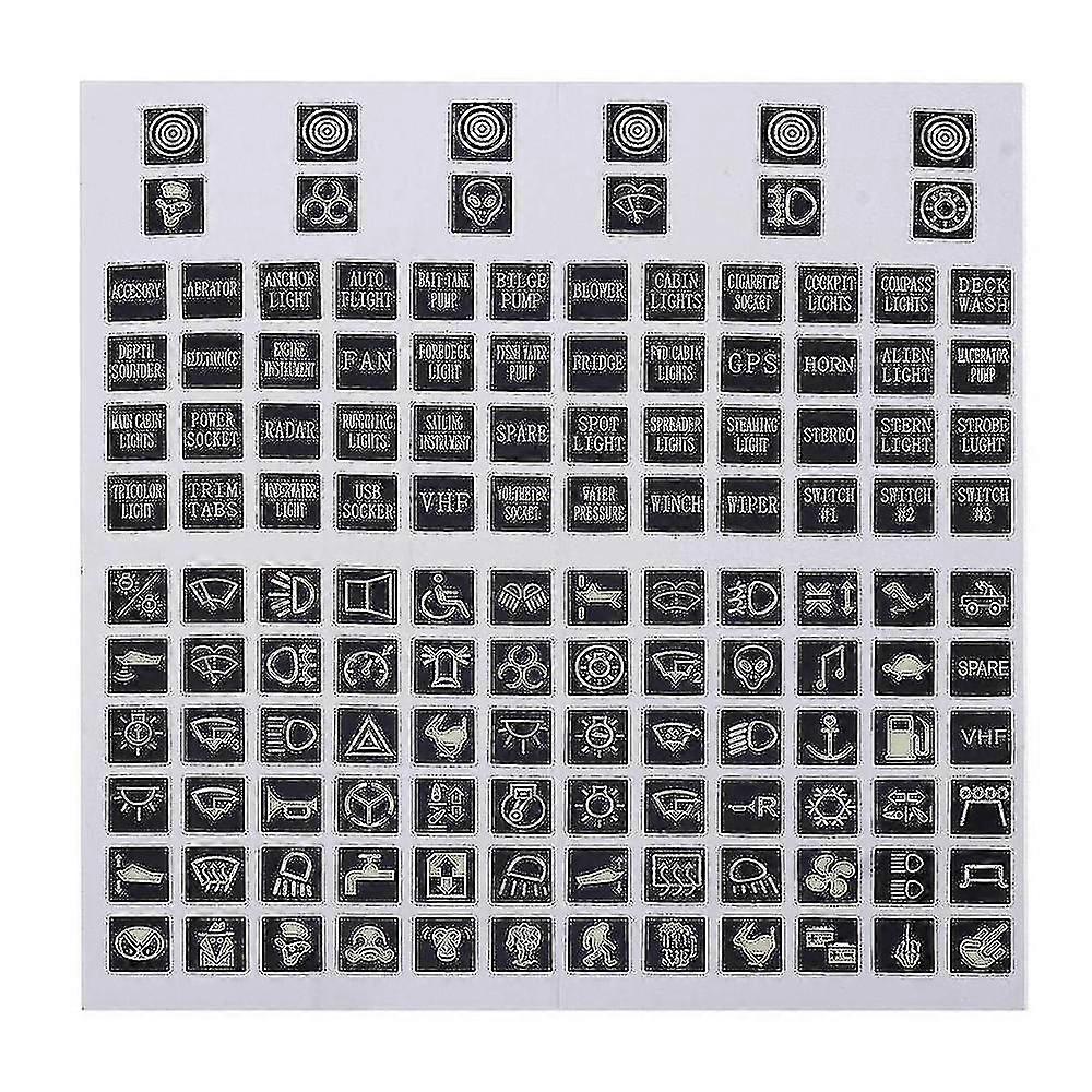 120 Sticker Rocker Switch Label Decal Circuit Panel Luminous Sticker ...