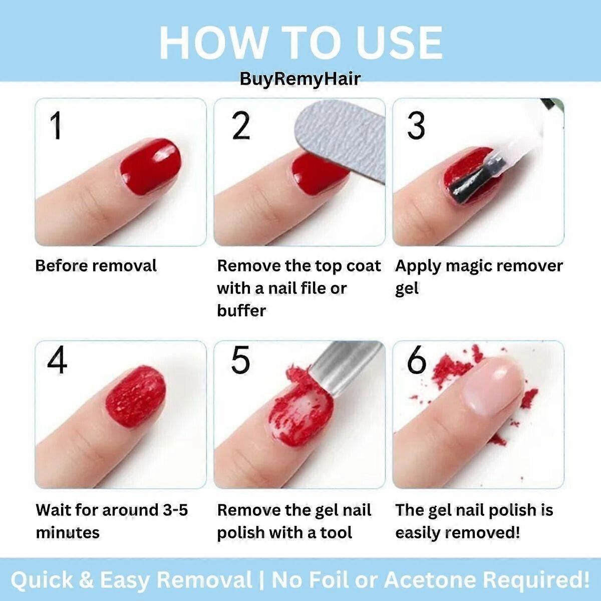 1-3PCS Aliver Nail Polish Remover Soak Off Magic Varnish Gel Acrylic Cleaner 15ml | Fruugo UK