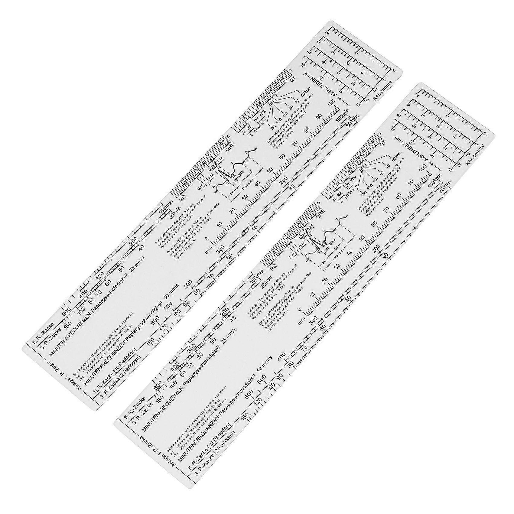 EKG Ruler Pocketcard in English | Fruugo UK