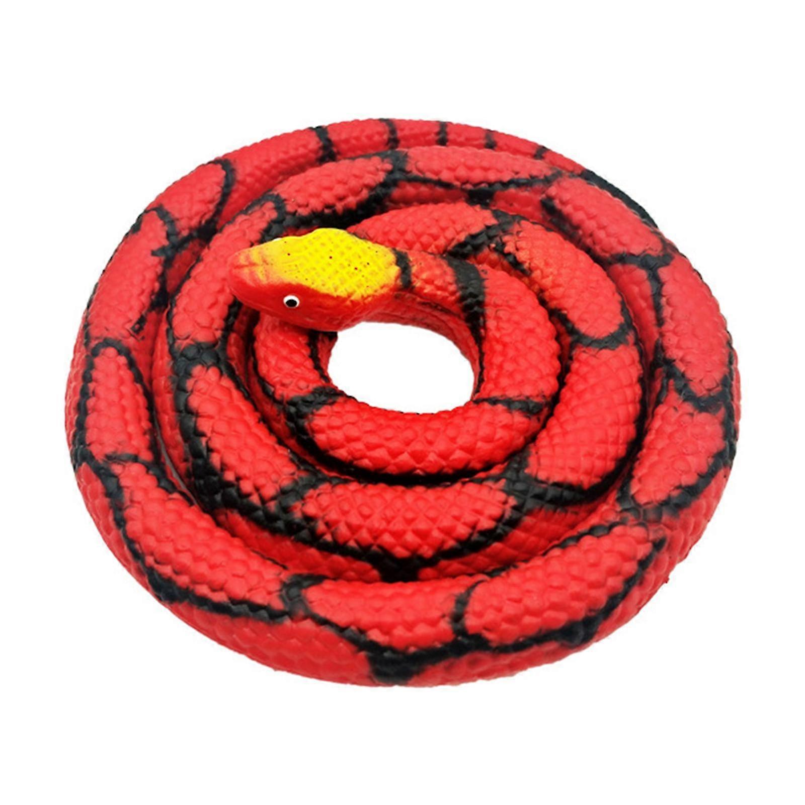 Realistic Fake Snakes Toy Soft Rubber Snake Figure Garden Snake Scare ...