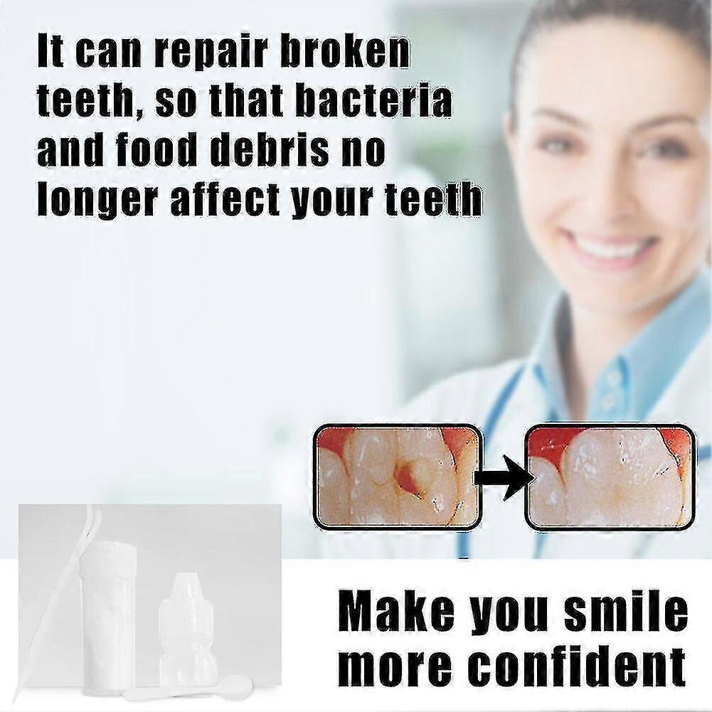 Repair Cement Teeth Gap Falseteeth Solid Glue Set Tooth Filling Kit ...