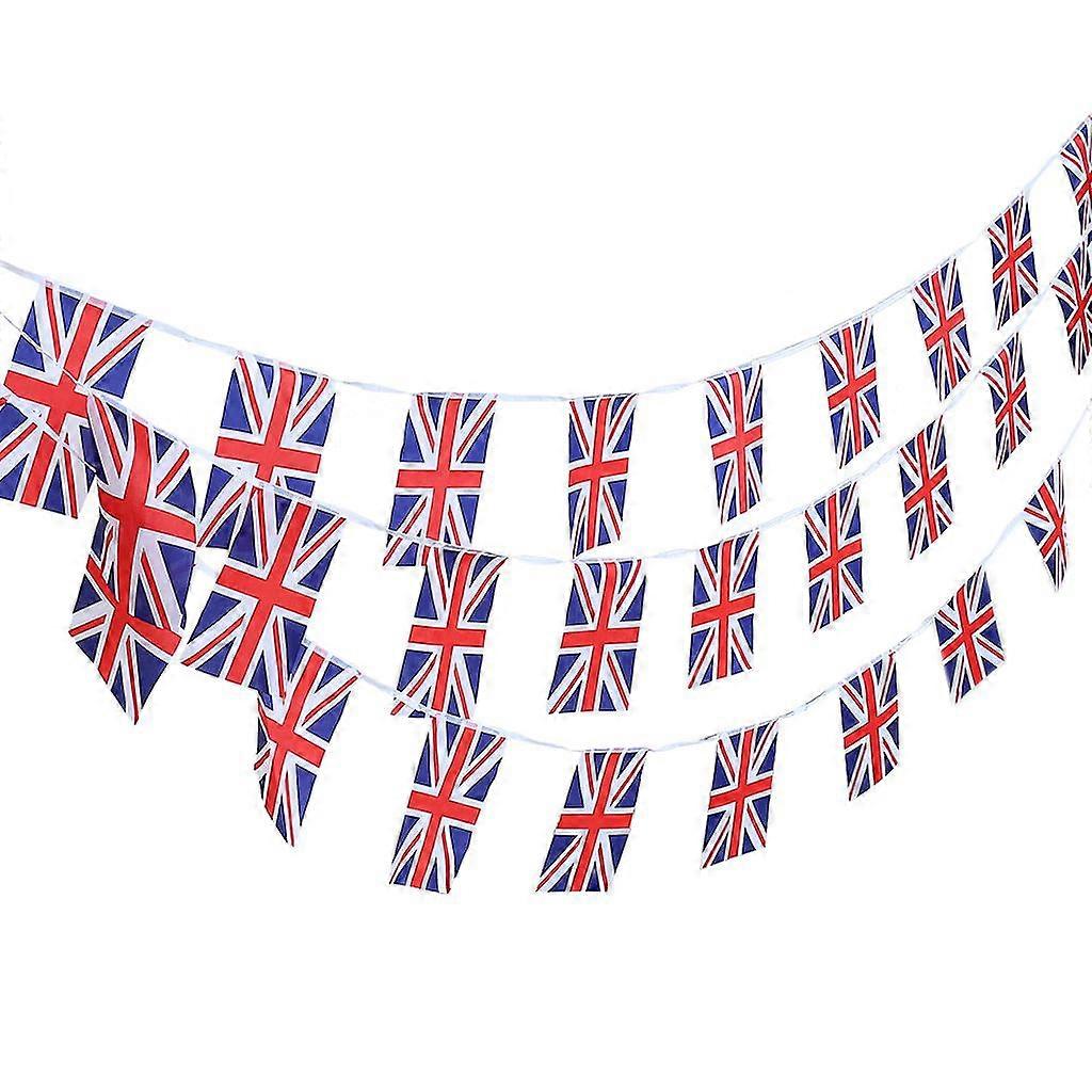 10m British Flag String Bunting Banner Garland Outdoor Garden Decor ...