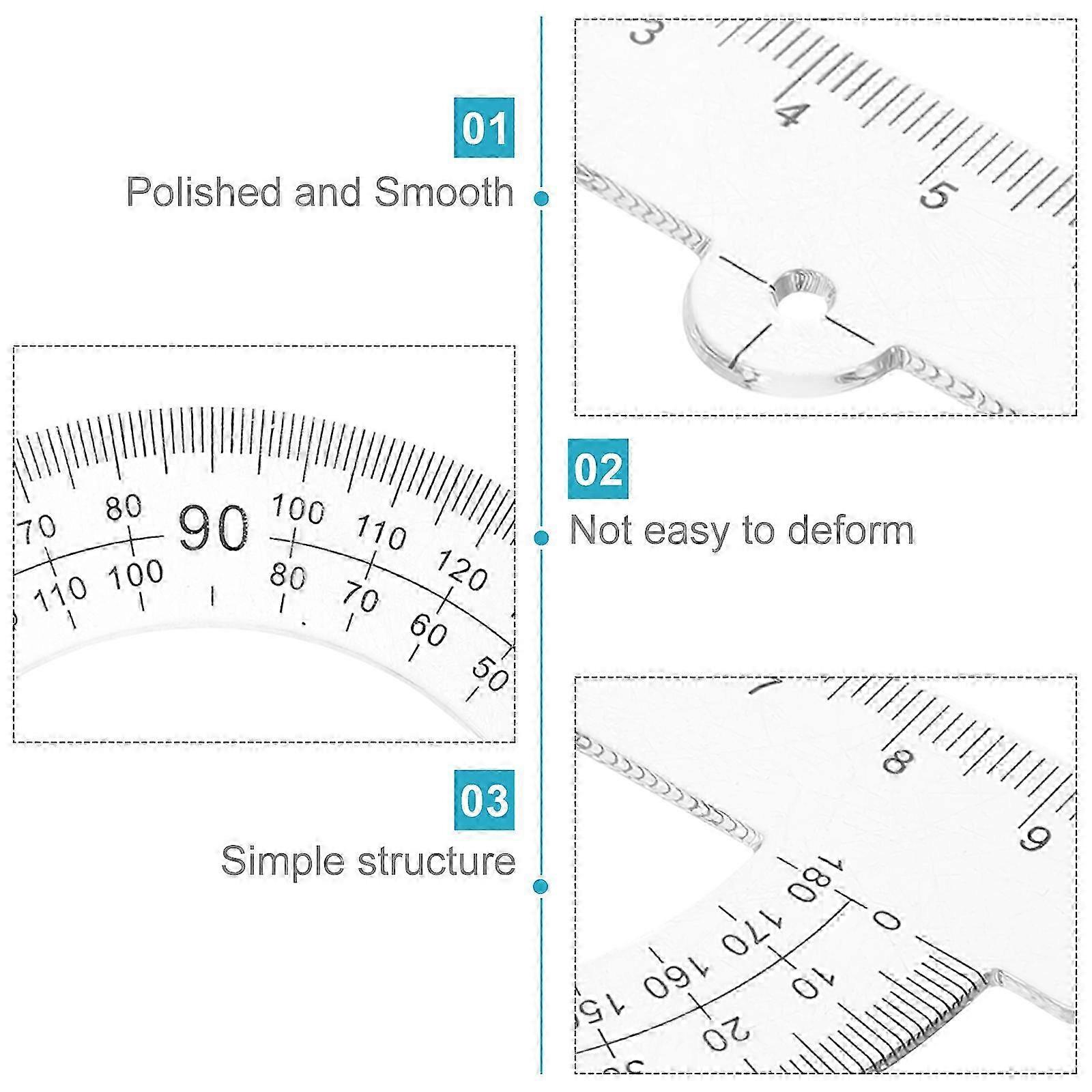 10Pcs Measuring Protractor Half Circle Protractor Plastic Protractor ...