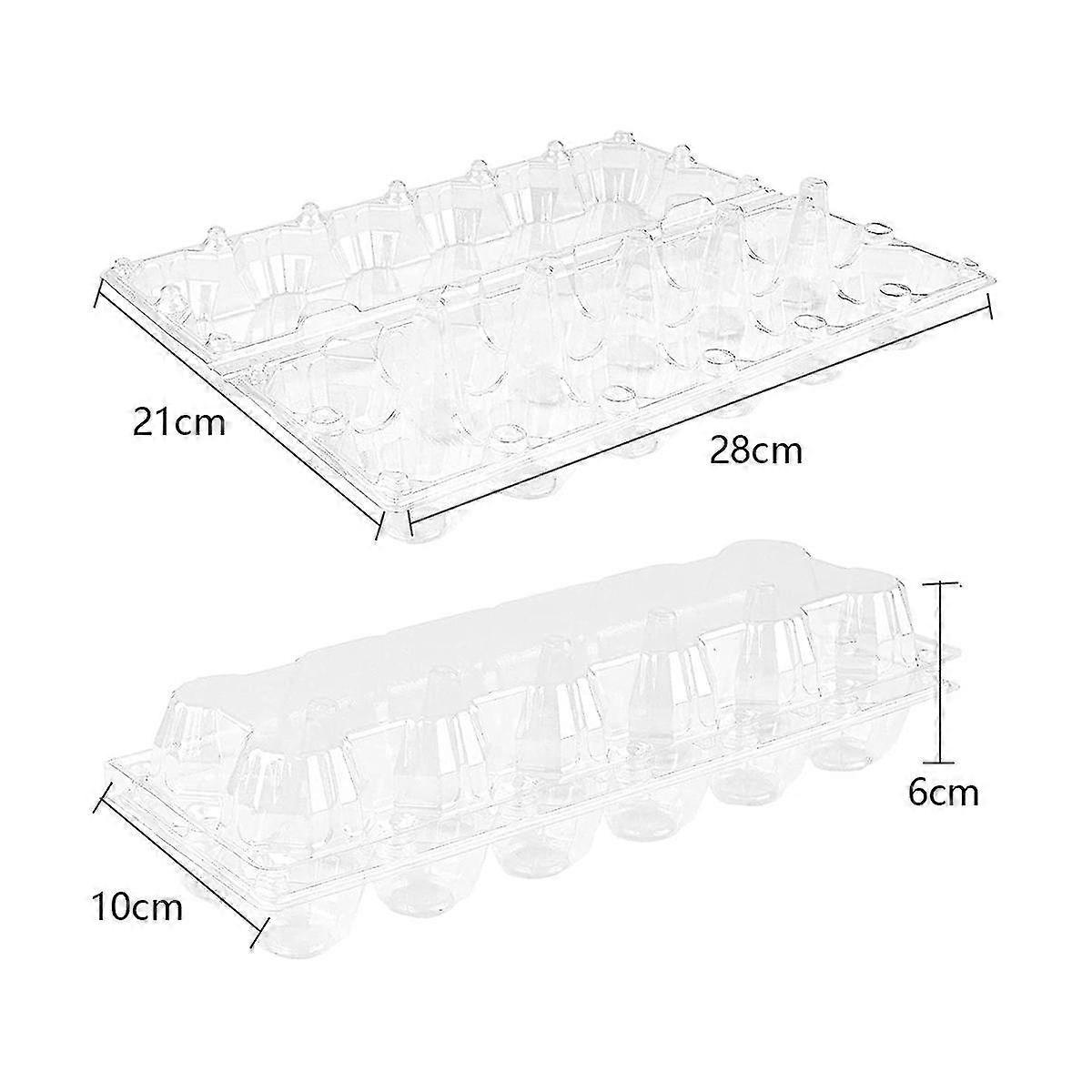 60 Pack Plastic Egg Cartons Cheap Bulk One Dozen Clear Empty Egg ...