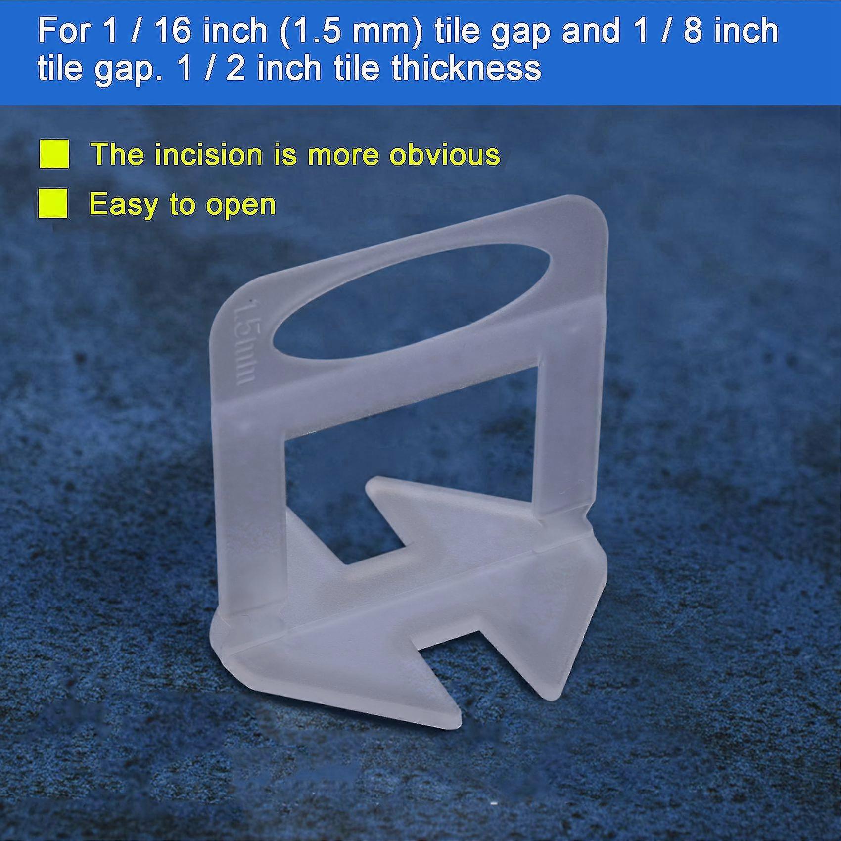 400pcs Tile Leveling System Clips 1.5mm Diy Tiles Leveler Spacers Tile ...