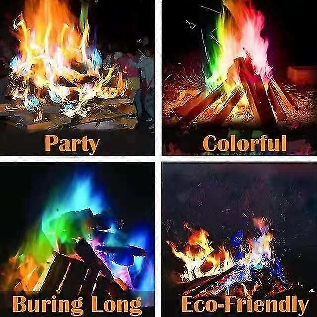 500/300/100/50g Fire Color Changing Flame Powder Family Outdoor Party ...