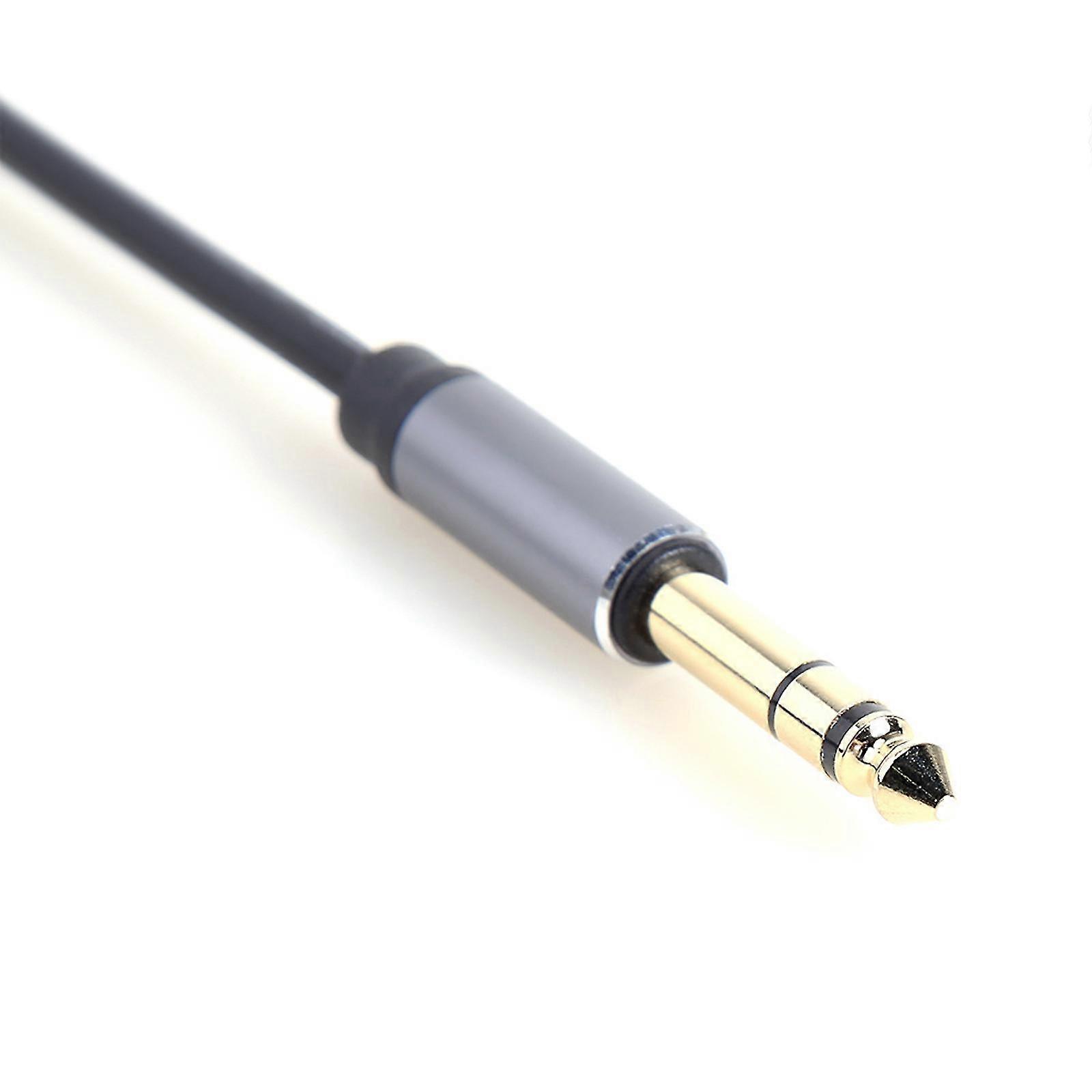 6.35mm 1/4" Stereo Plug Male To Dual Jack Female Y Splitter Cable Audio ...