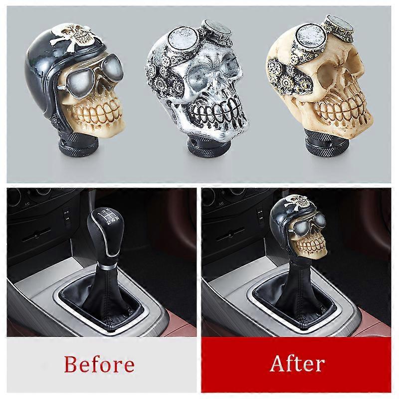 Personality Modification Car Gear Shift Knobs Skull Head Gear Manual ...