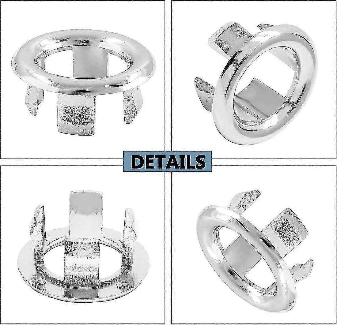 Sink Overflow Rings, 6 Pcs Kitchen Bathroom Washing Sink Overflow ...