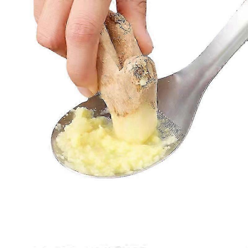 Stainless Steel Ginger Grinder Garlic Masher Manual Grinding Spoon ...