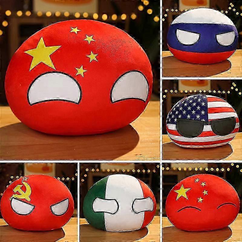 10cm Country Ball Plush Toy Polandball Pendant Countryball Stuffed Kids ...