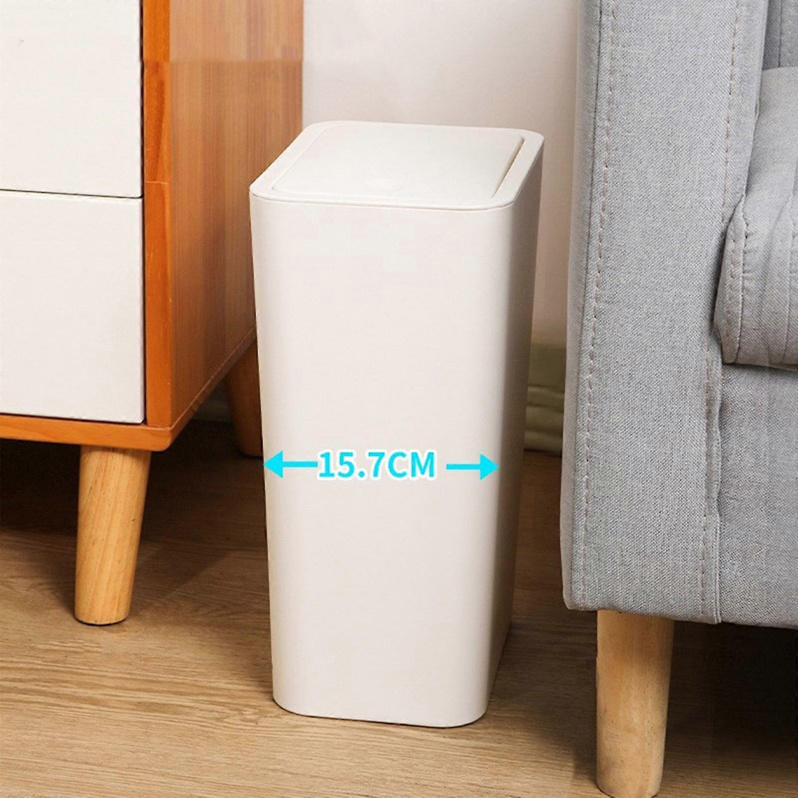 Push Lid Sealed Trash Can, Large Waste Basket Garbage Bin for Kitchen ...