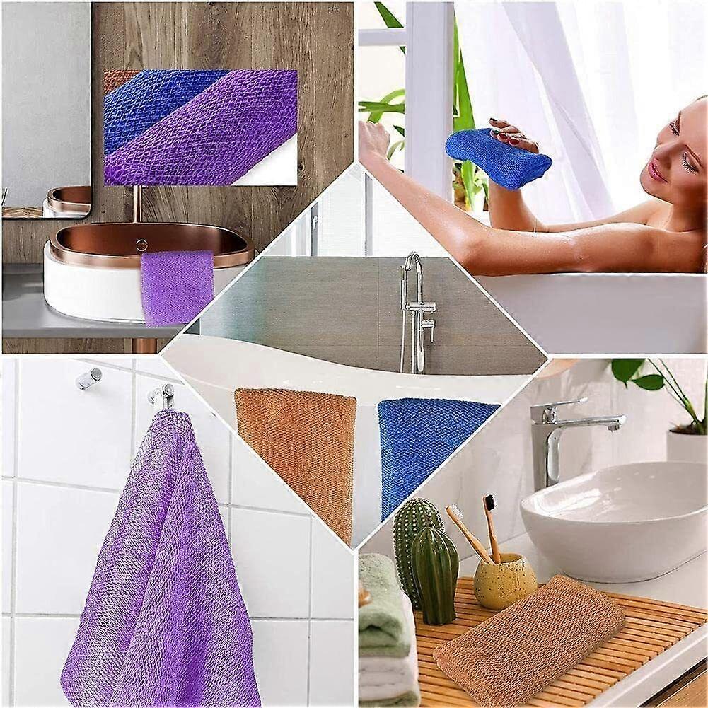 5pcs African Net Long Bath Body Exfoliating Long Net Shower Body Scrub ...