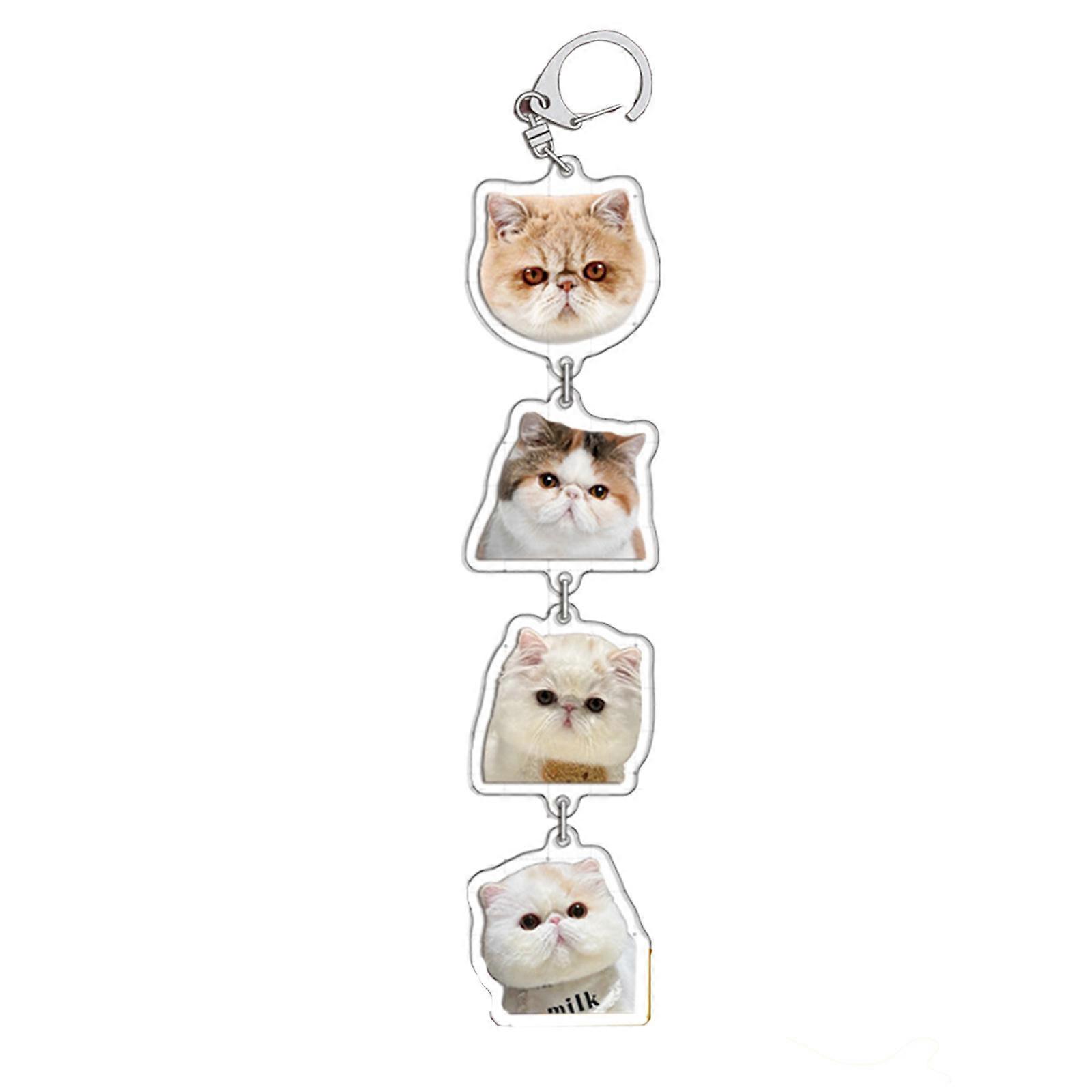 Cute Acrylic Cat Key Chain Individualized Bag Pendant Jewelry Hangings ...
