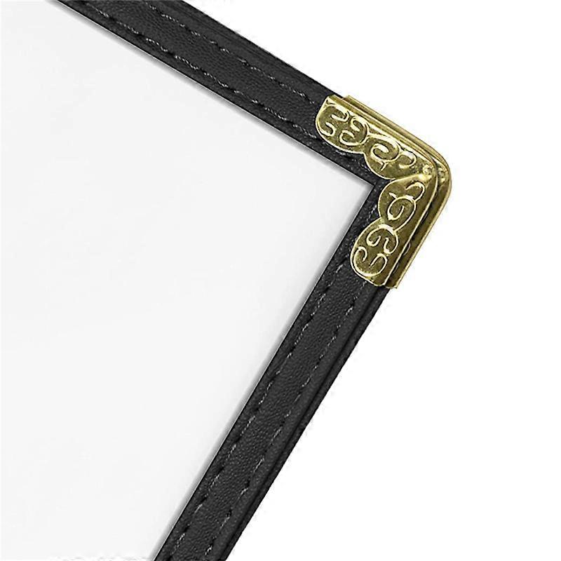 12 Pack Cafe Style Menu Cover, Double Edge, Crystal Clear Vinyl (Black ...