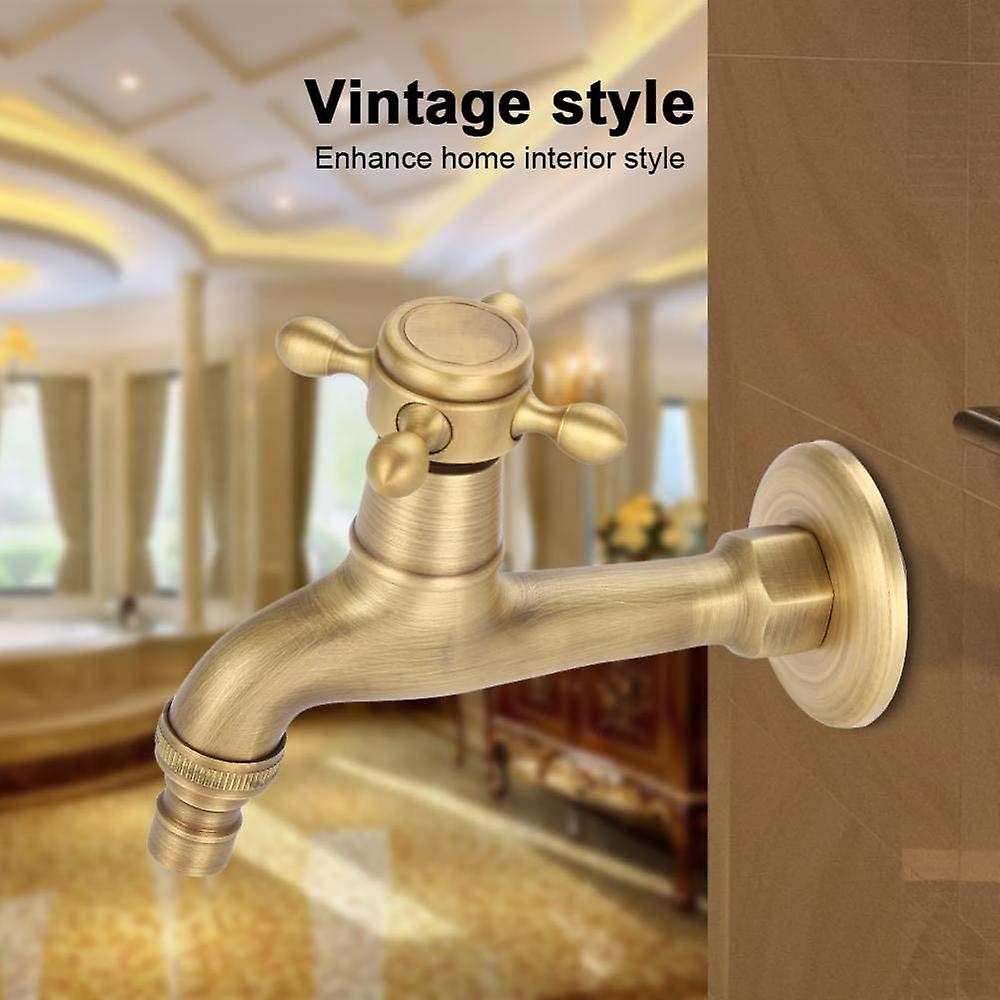 2024 Garden Faucet Washing Machine Faucet Vintage Solid Brass Water ...